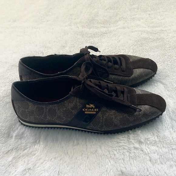 Coach | Shoes | Coach Signature Logo York Pebble Ivy Suede Leather ...